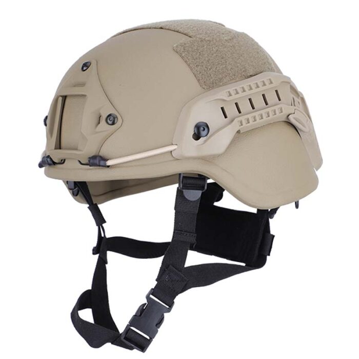 MICH 2000 Kevlar Ballistic Helmet Khaki - kms