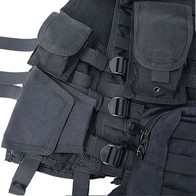 Tactical Vest Police With Magazine Pouches - kms